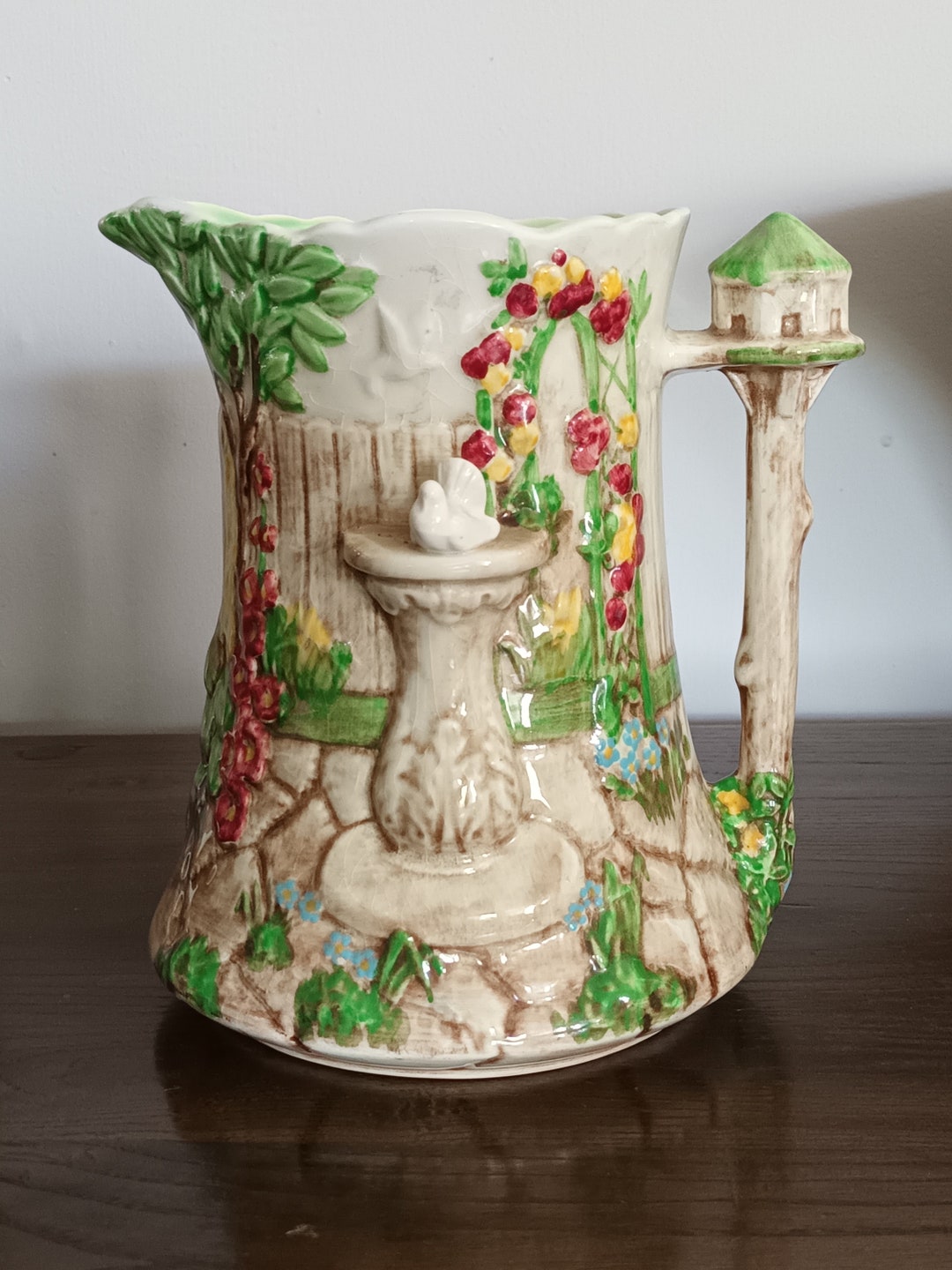 Beautiful Very Rare Vintage English Ceramic Large Vase / Water Pitcher ...