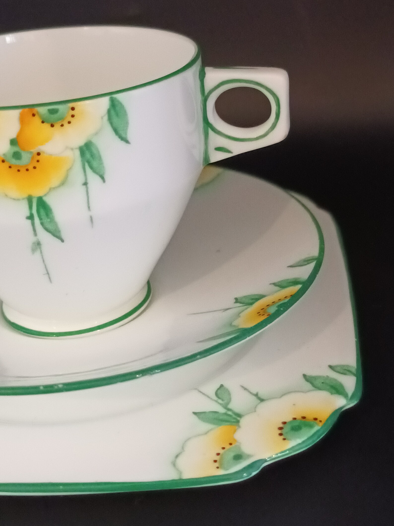 Beautiful Rare Vintage Art Deco Trio Tea Set .teacup, Saucer and ...