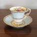 Fabulous Rare Vintage Foley Bone China Ornate Pale Blue , Pink Peony ...