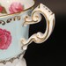 Fabulous Rare Vintage Foley Bone China Ornate Pale Blue , Pink Roses ...