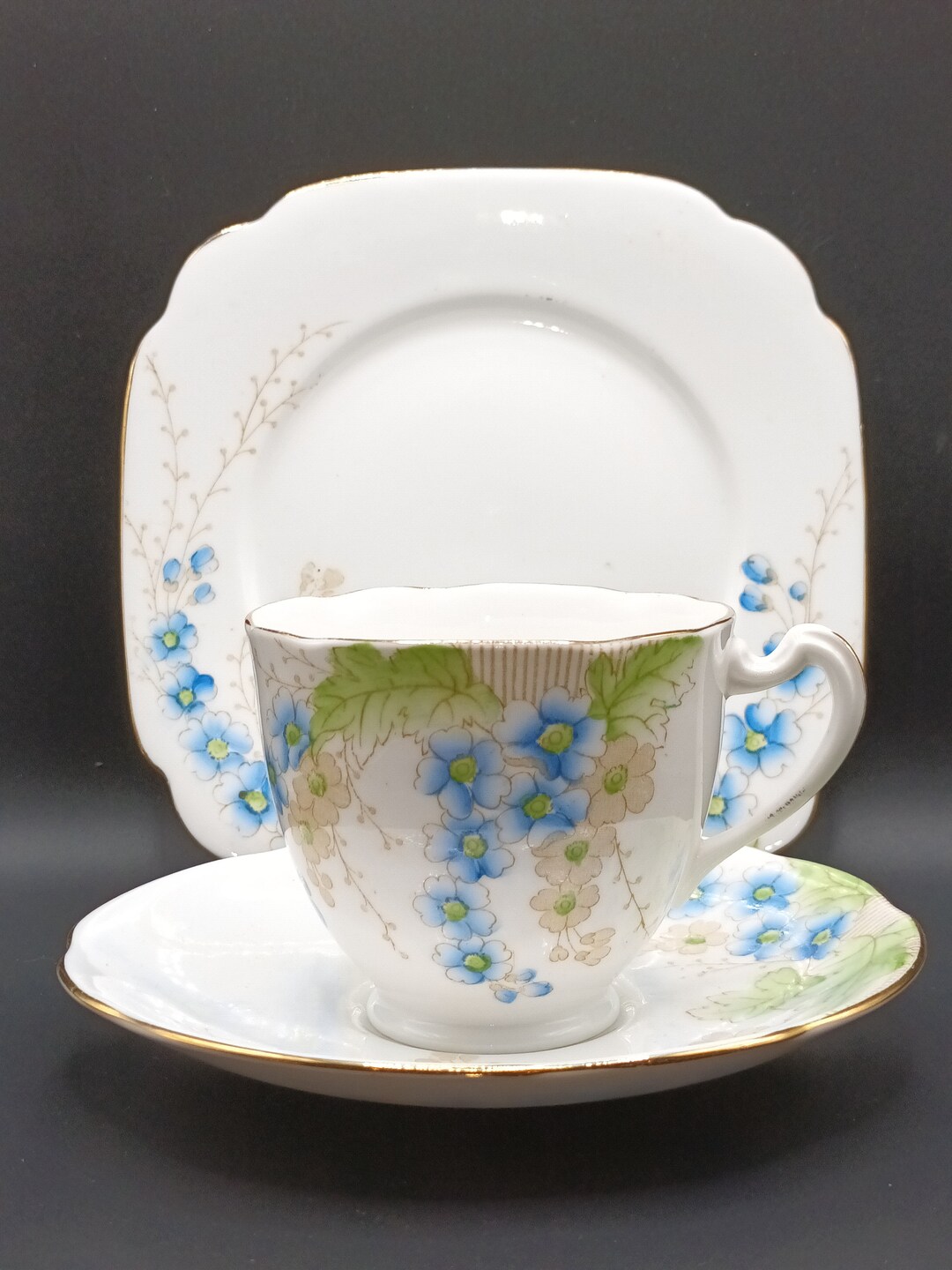 Lovely Vintage English Fine China Trio Tea Set .teacup, Saucer and ...