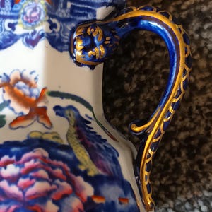 Beautiful Rare Victorian Antique Masons 9799 "bird and Peony " English ...