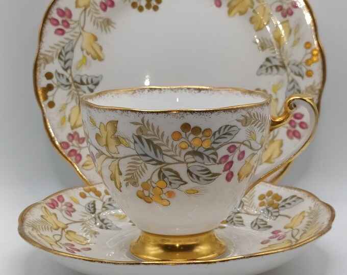 Beautiful Rare Vintage Roslyn "sweet September" English Fine Bone China ...