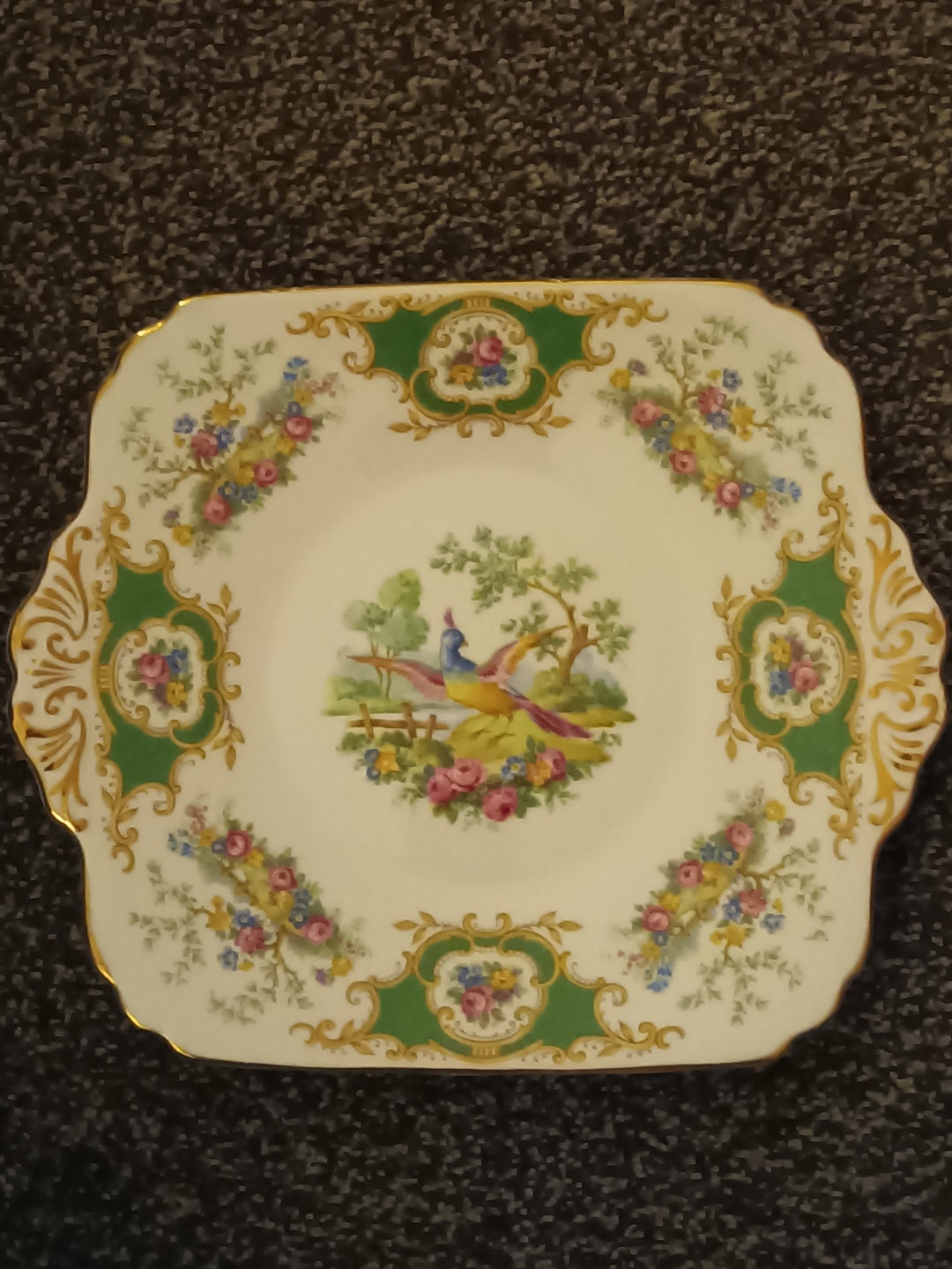 Fabulous Rare Vintage EB Foley “broadway” Square Serving Platter. Bone ...