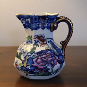 Beautiful Rare Victorian Antique Masons 9799 "bird and Peony " English ...