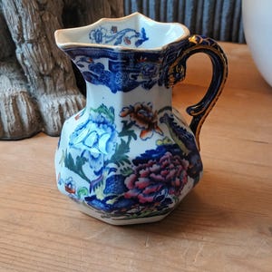 Beautiful Rare Victorian Antique Masons 9799 "bird and Peony " English ...