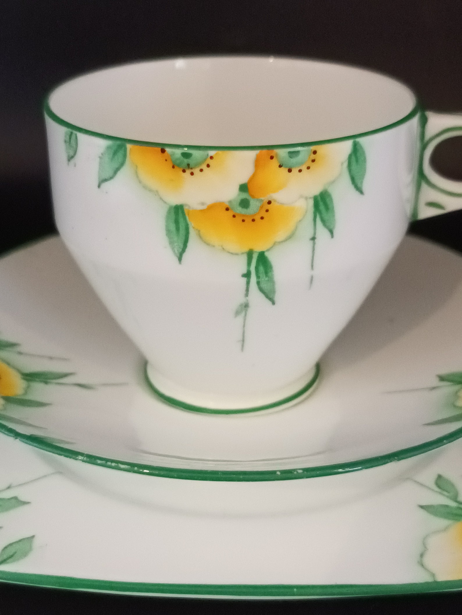 Beautiful Rare Vintage Art Deco Trio Tea Set .teacup, Saucer and ...