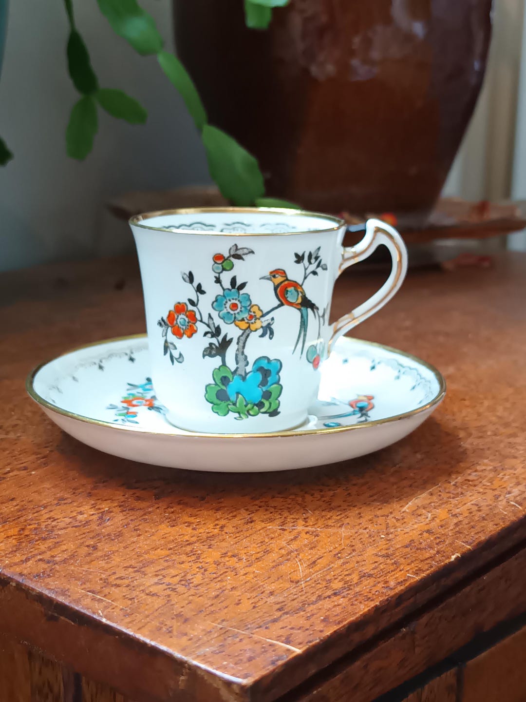 Beautiful Rare Vintage Hand Painted Tuscan Plant "bird of Paradise ...