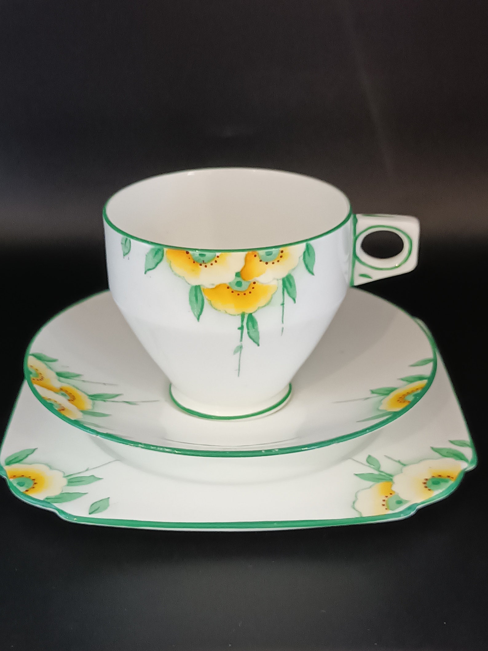Beautiful Rare Vintage Art Deco Trio Tea Set .teacup, Saucer and ...
