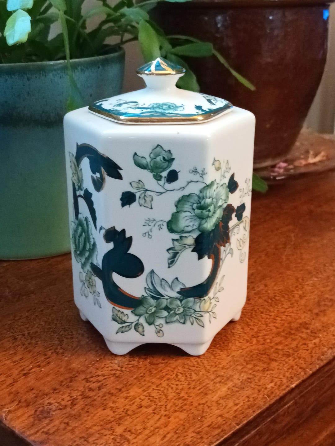 Beautiful Vintage Hand Painted Mason's English Ironstone Chartreuse ...