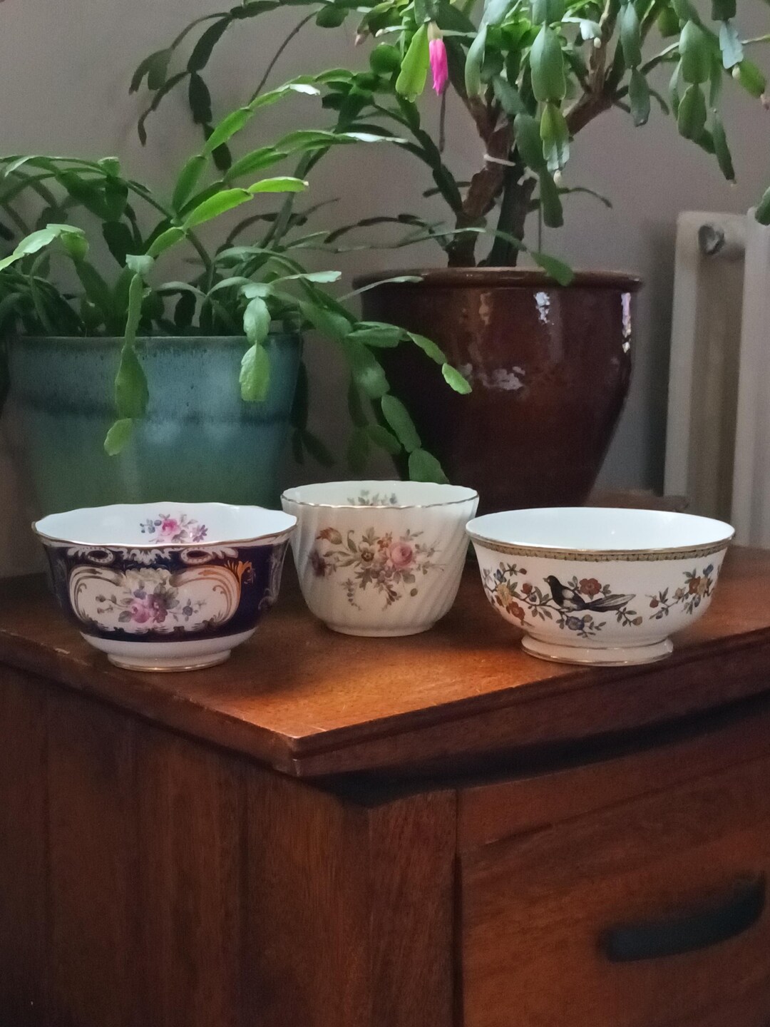 3 Beautiful Rare Vintage Antique English China Ceramic Sugar Bowls ...