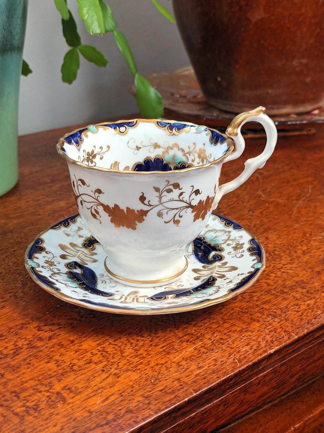 Beautiful Rare Antique Victorian English Fine China Cobalt Blue and ...