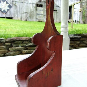 Beautiful Primitive Wall Sconce in Aged Red Finish - Etsy
