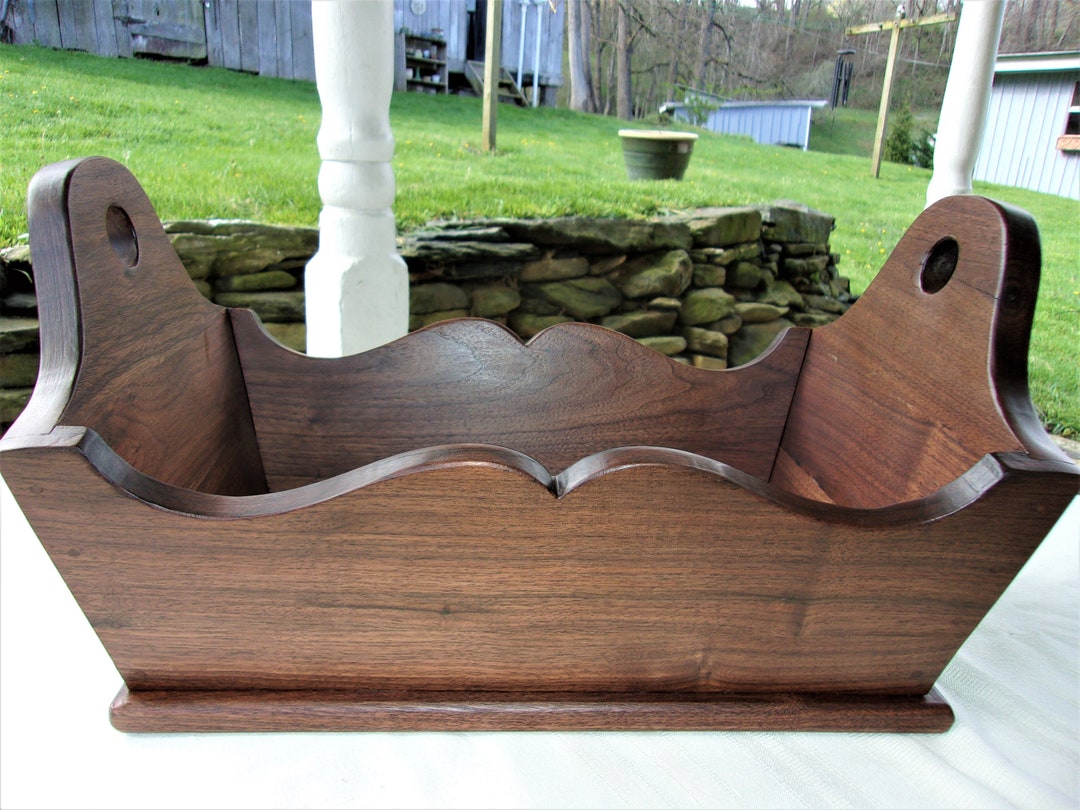 Beautiful Primitive Scalloped Dough Box in Solid Black Walnut - Etsy