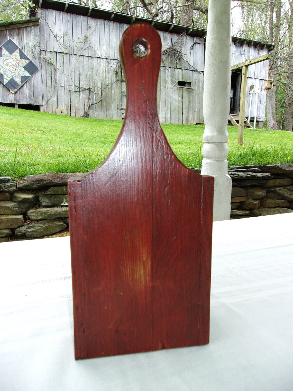 Beautiful Primitive Wall Sconce in Aged Red Finish - Etsy