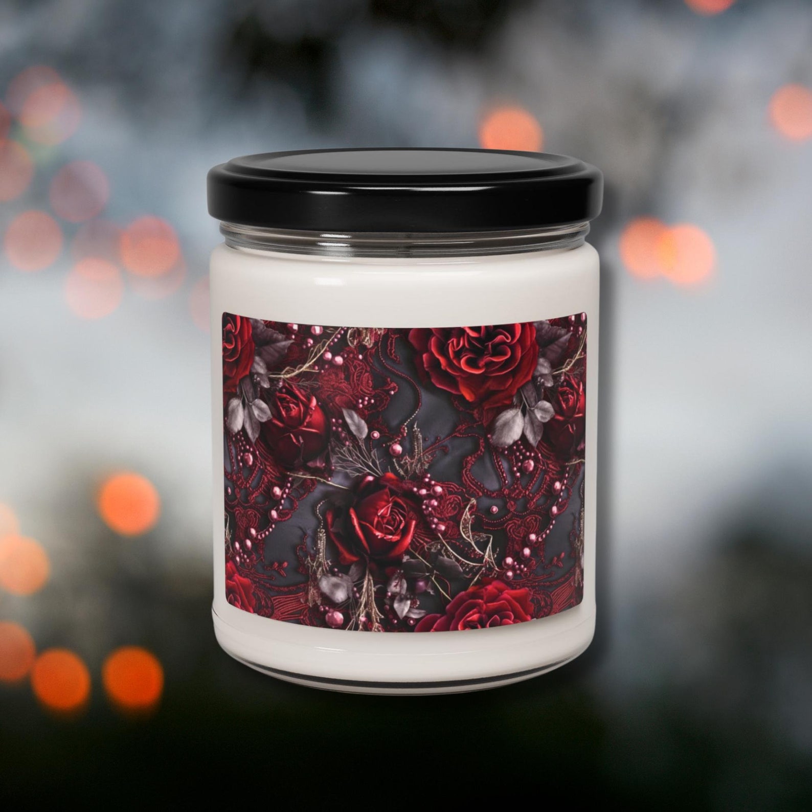 Gothic Rose and Lace Soy Candle Gothic Cottagecore 9oz Gift for Gothic ...