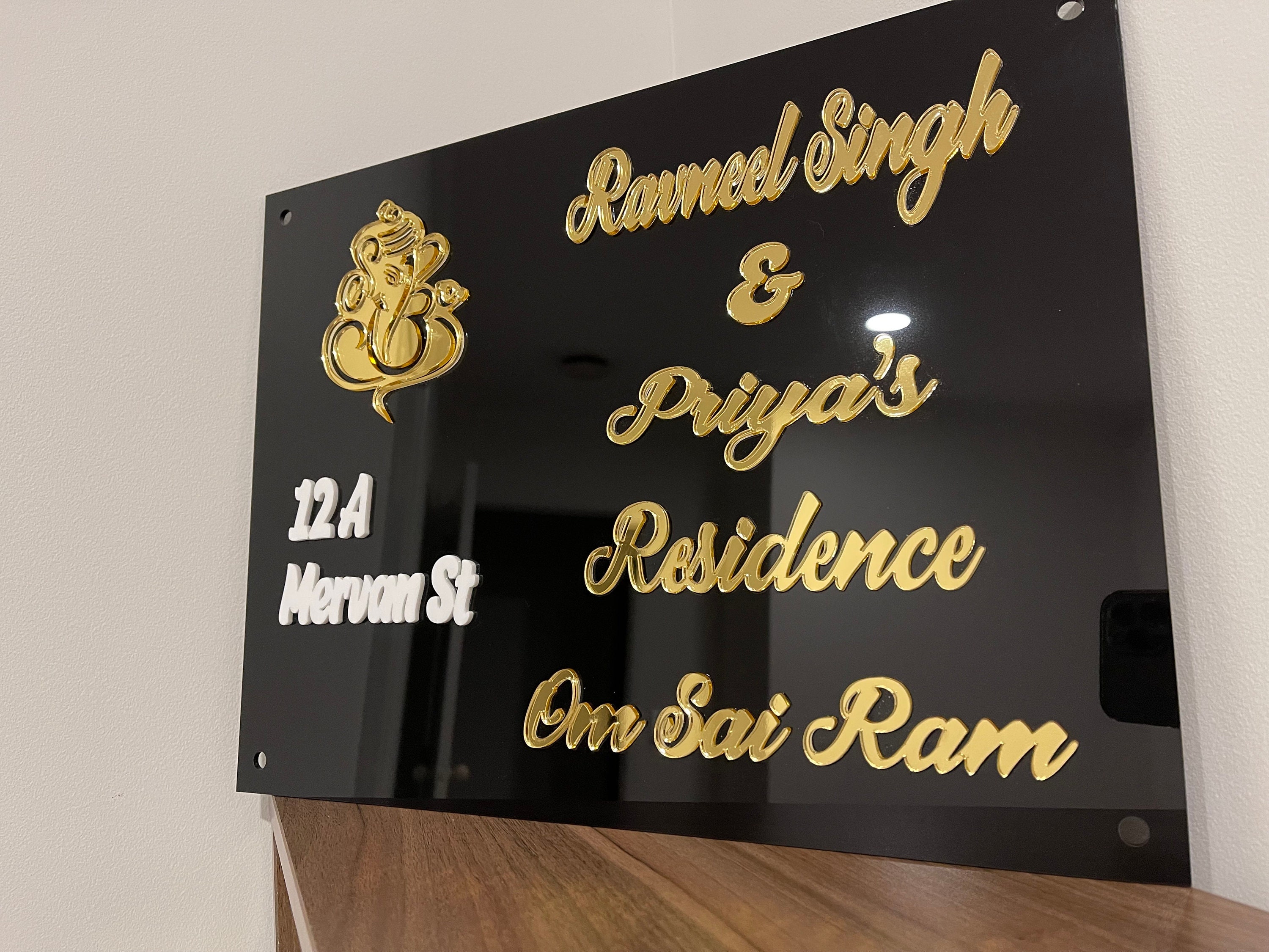 Customized Hindu House & Name Plates - Etsy