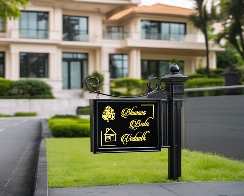 Customised House Name Sign Hindu Ganesha - Etsy Australia