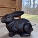 Large Heavy Cast Iron Bunny- Heavy Big Sitting Bunny - Etsy
