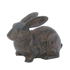 Large Heavy Cast Iron Bunny- Heavy Big Sitting Bunny - Etsy
