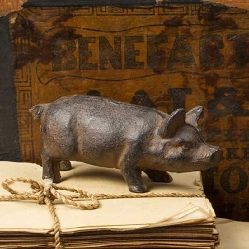 Cast Iron Pig - Etsy