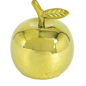 Solid Brass Apple Bell. Vintage Brass Apple Dinner Bell. Brass Figurine ...