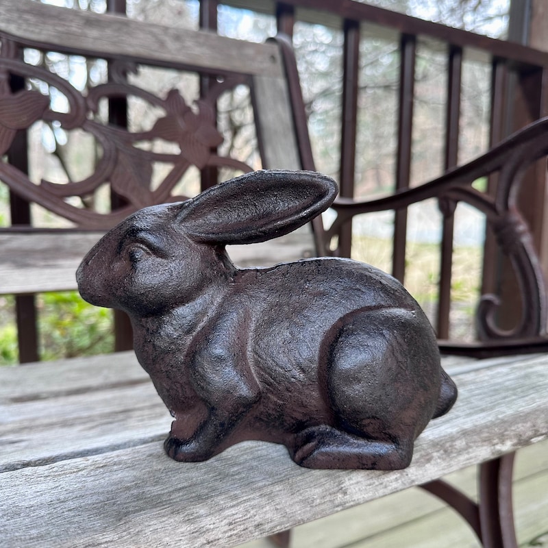 Rabbit Garden Statue - Etsy