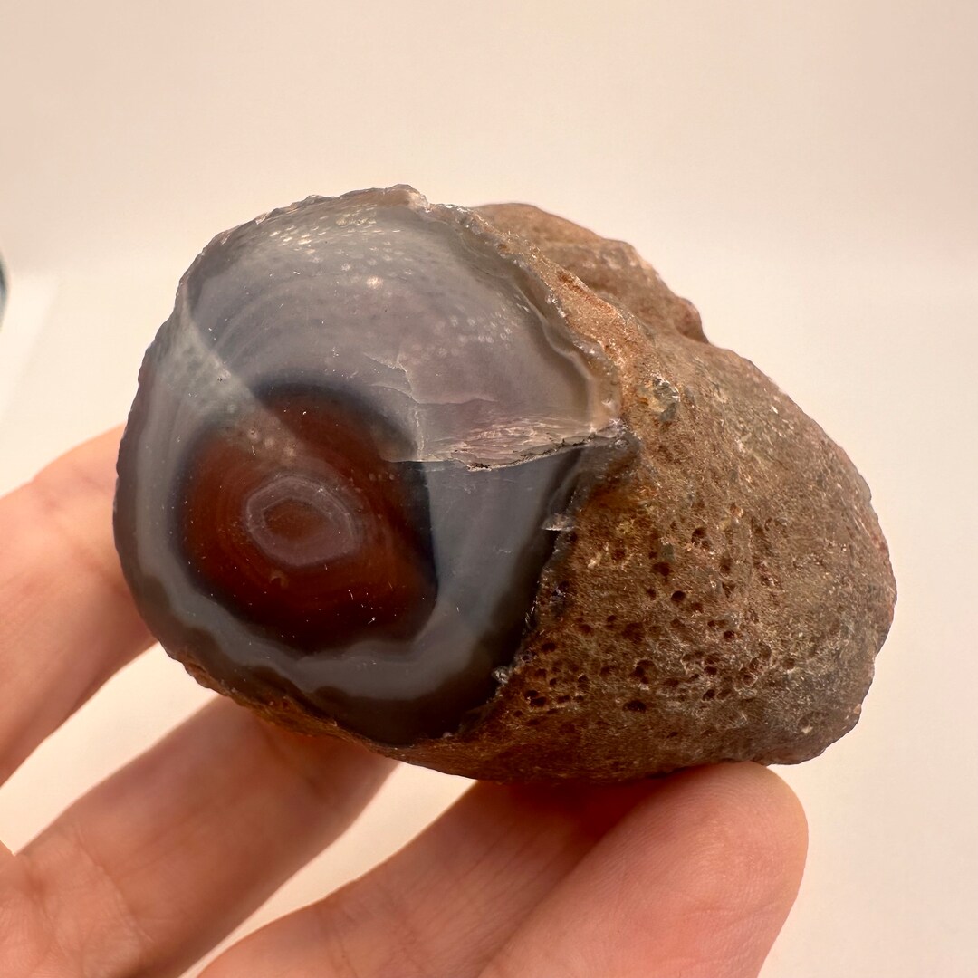 Agate That Looks Like an Evil Eye Sashe River Agate Polished Nodule WOW ...