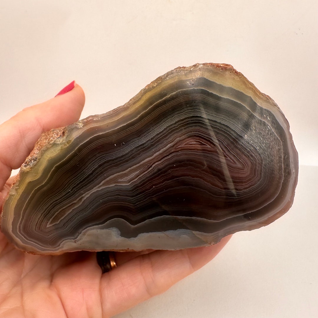 Big Top Notch Sashe River Agate Polished Nodule - Great Specimen From a ...