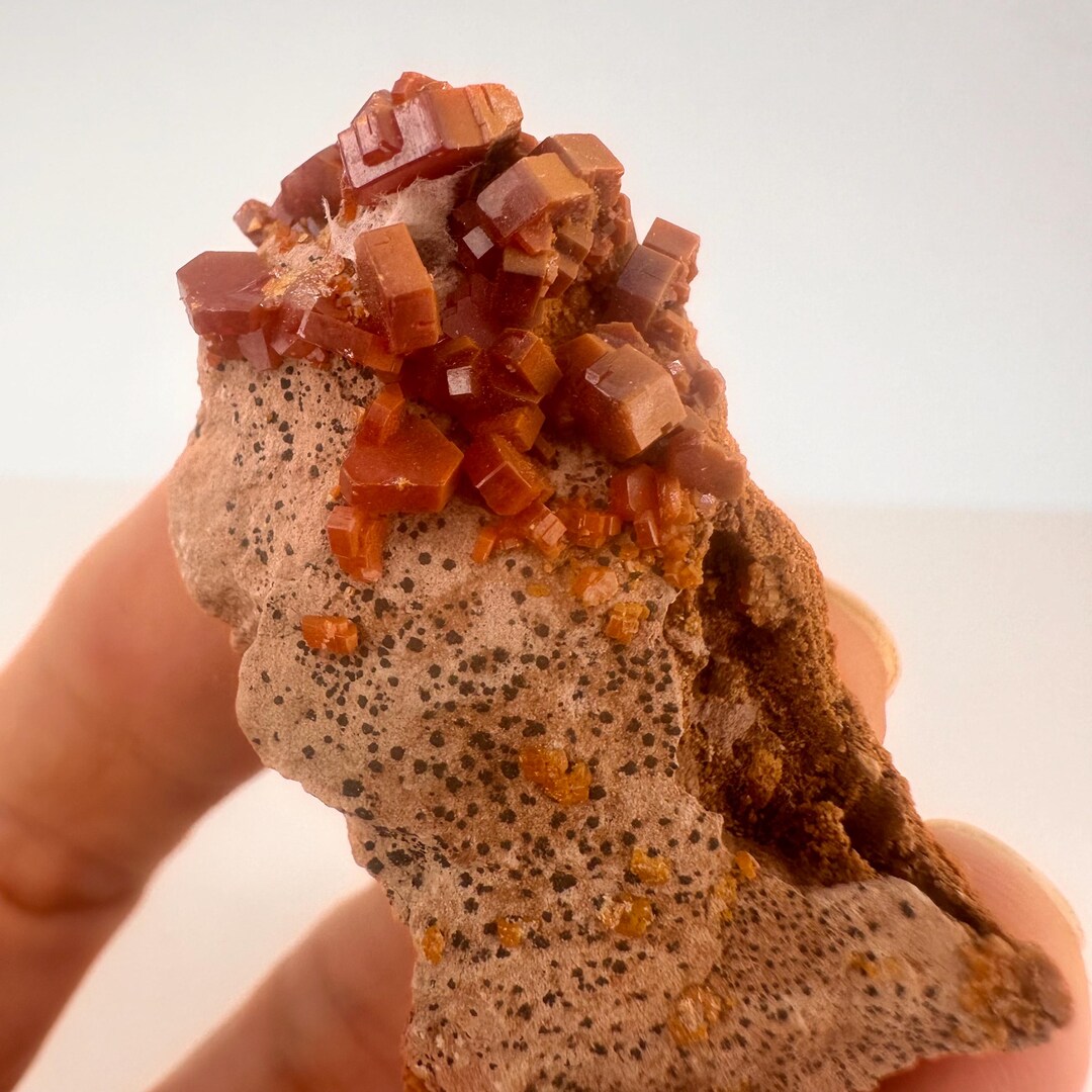 Vanadinite Cluster With High-quality Crystals - Moroccan Mineral ...