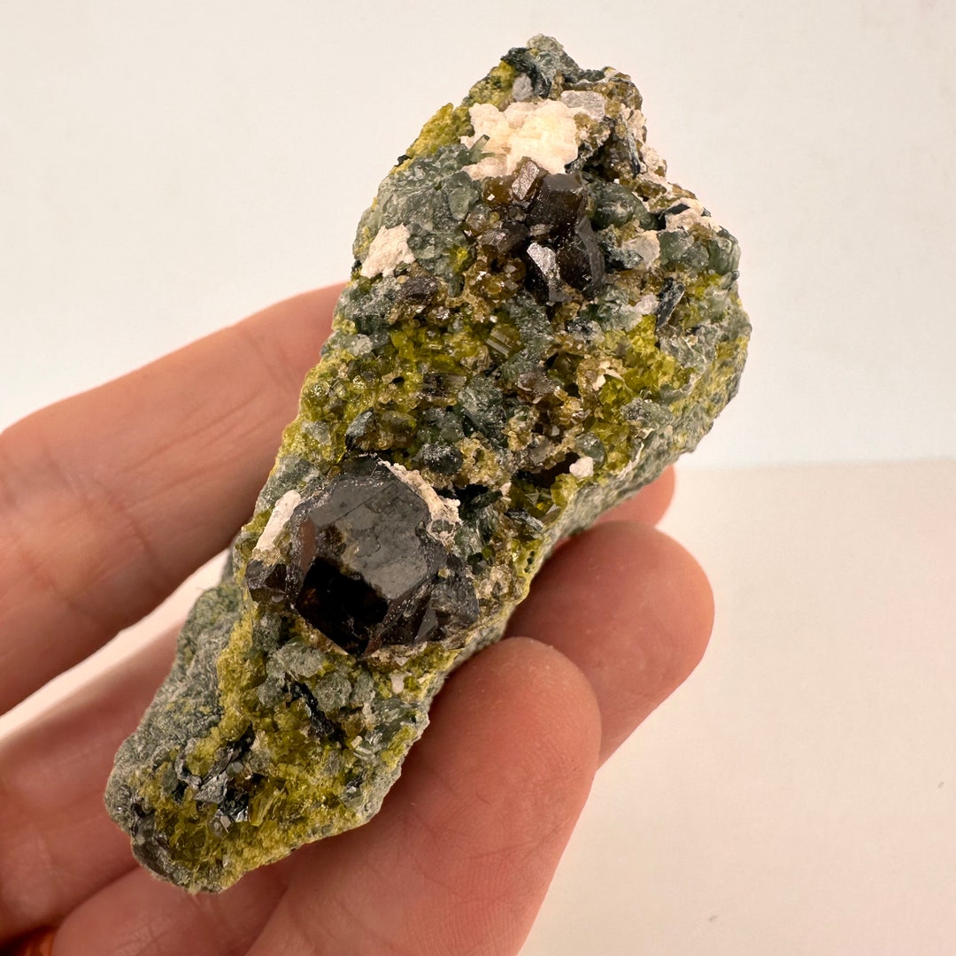 Rare Andradite Garnet With Epidote and Diopside - Old Stock From Rare ...