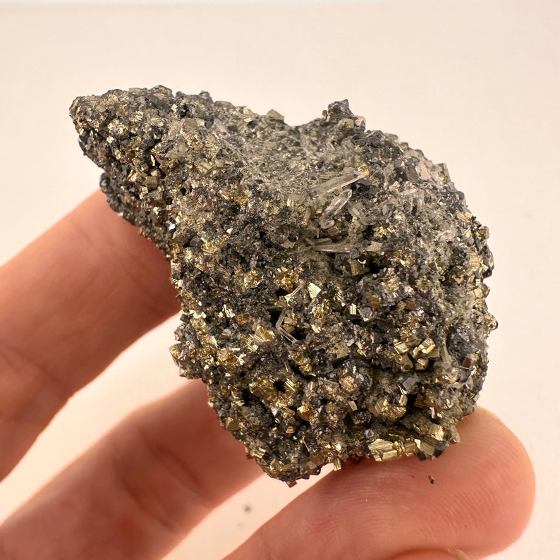 Pyrite, Sphalerite, and Needle Quartz Cluster From Bulgaria - Etsy