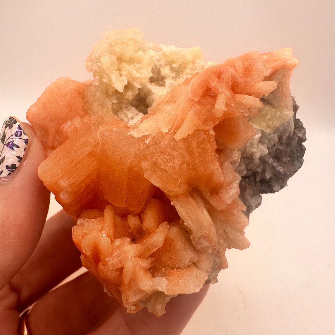 Dark Orange Stilbite - Extremely Rare! Peach Pink Stilbite From ...