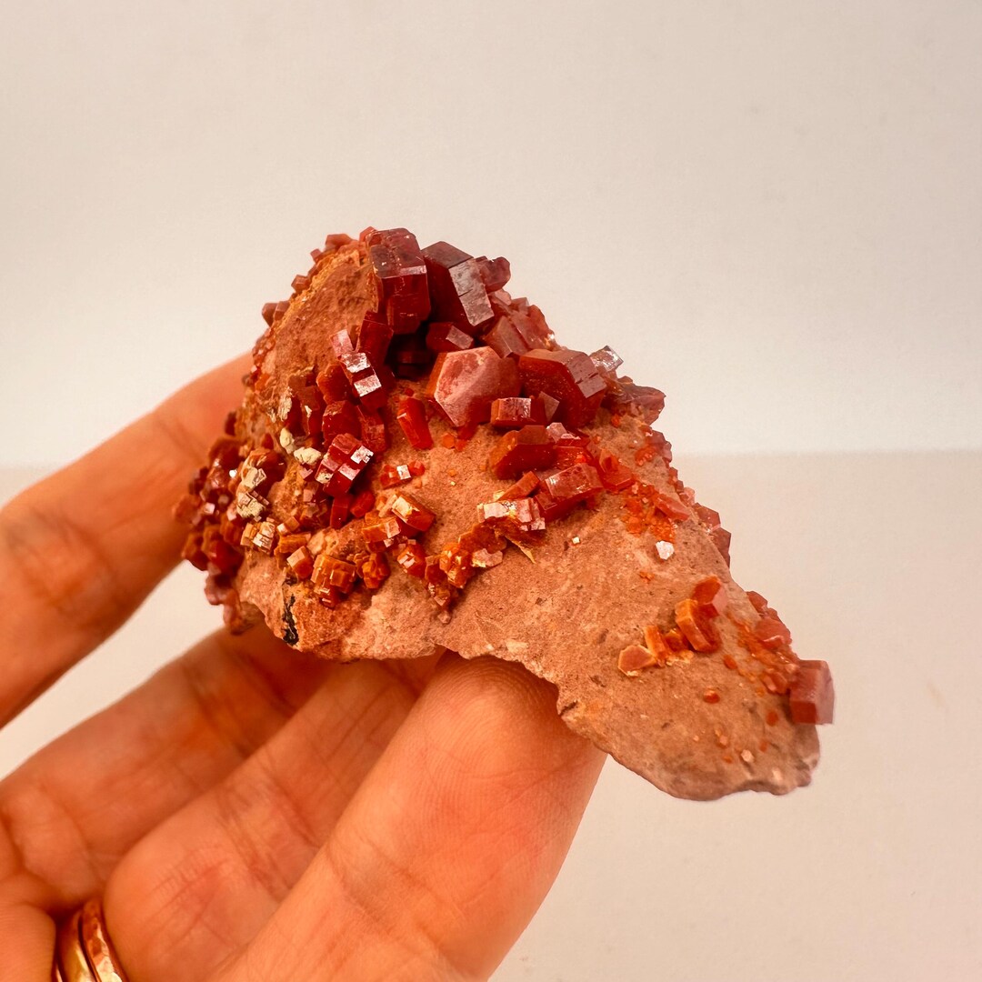 Vanadinite Cluster With High-quality Crystals - Moroccan Mineral ...