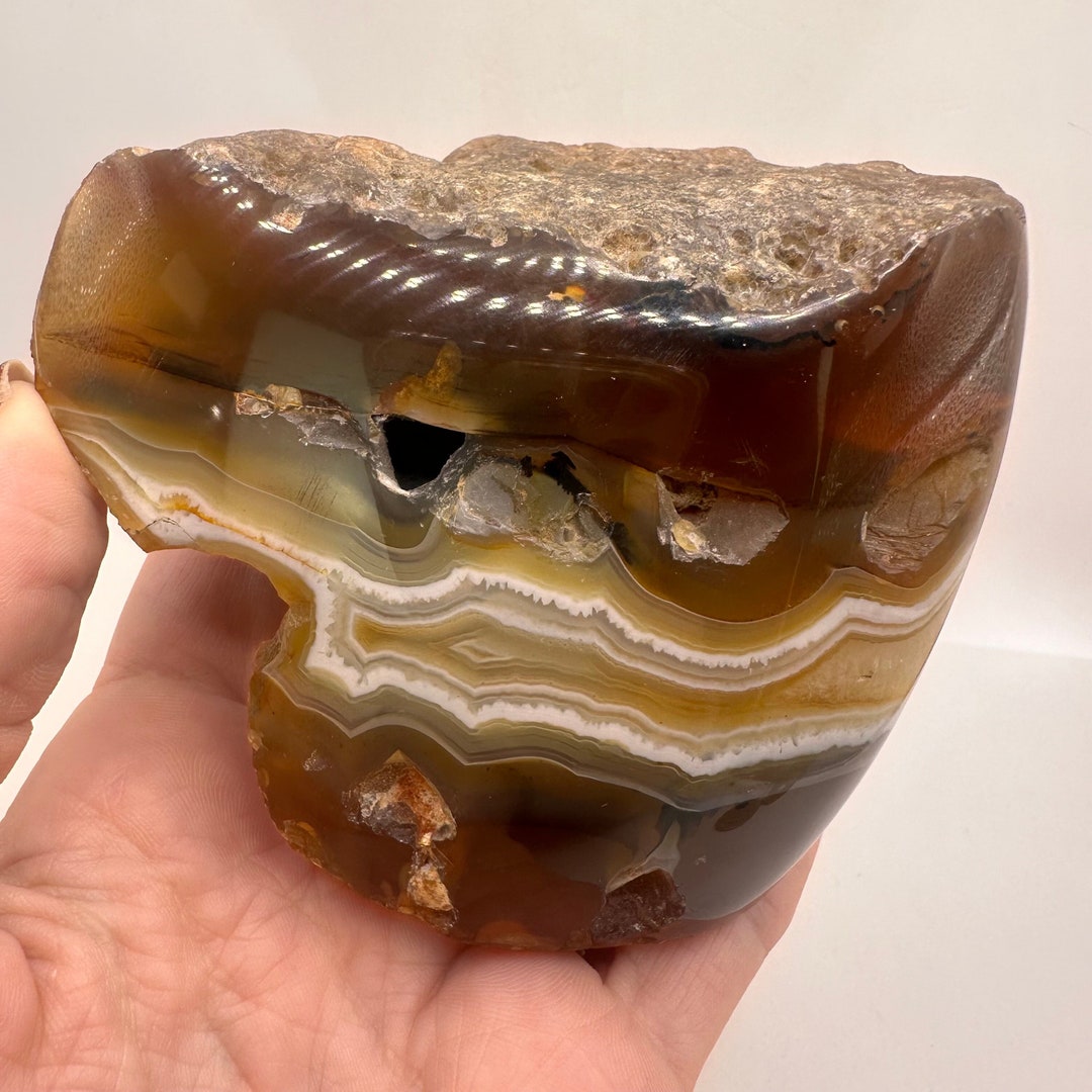 AMAZING Limpopo River Honey Gold Agate Polished Nodule Great Specimen ...