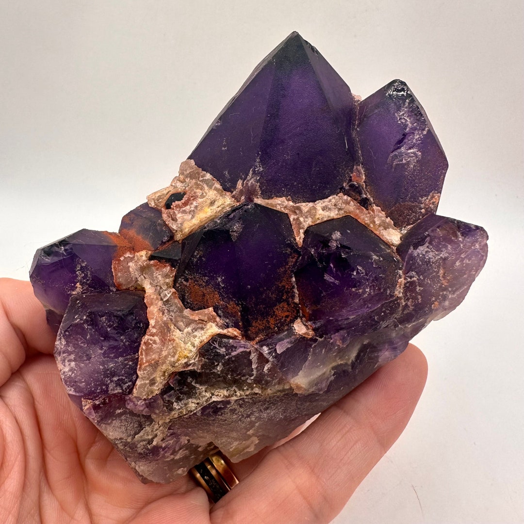 Hematite alien Amethyst Cluster Rich Dark Purple Similar to alien ...