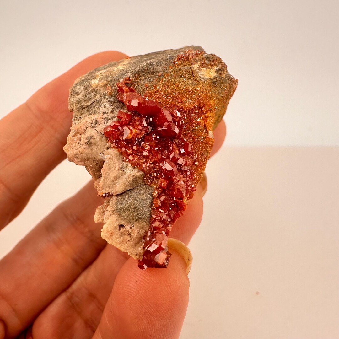 Vanadinite Cluster With High-quality Crystals - Moroccan Mineral ...