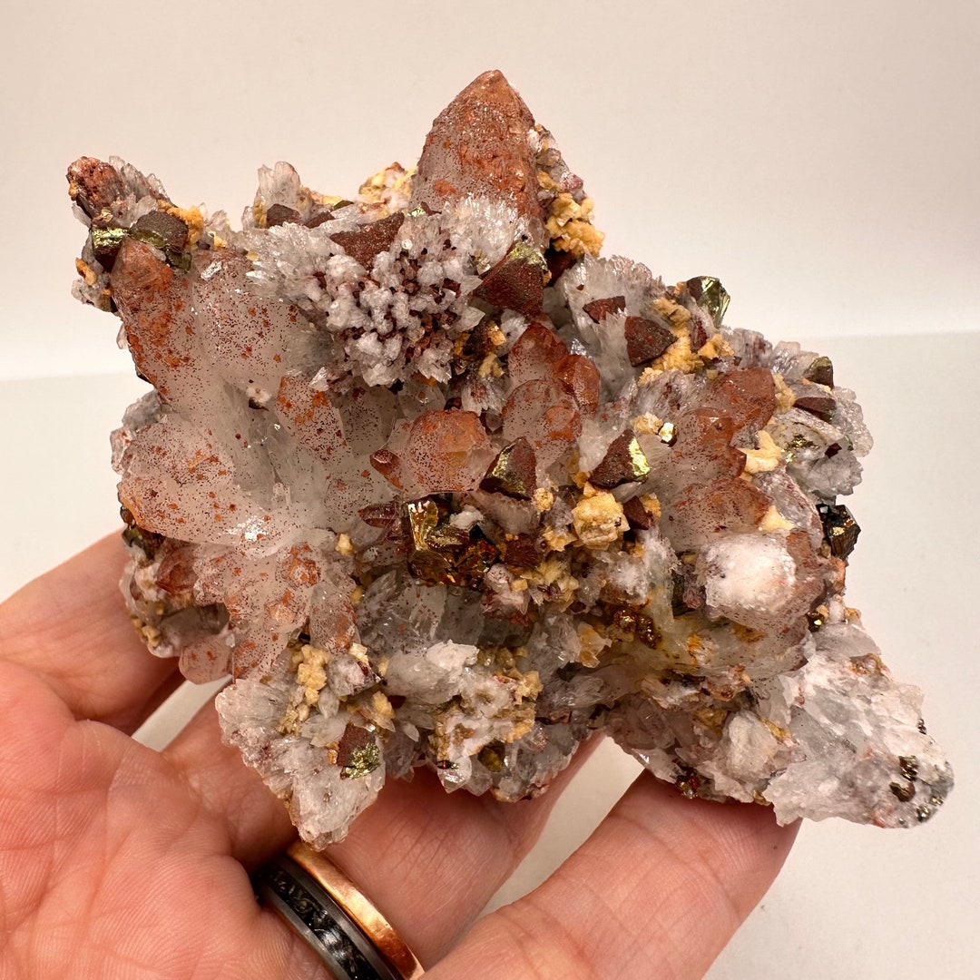 Big Beautiful Jiangxi, China Hematite Quartz, Chalcopyrite & Calcite ...
