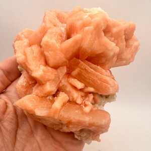 Dark Orange Stilbite Large, Cabinet-sized Extremely Rare Peach Pink ...