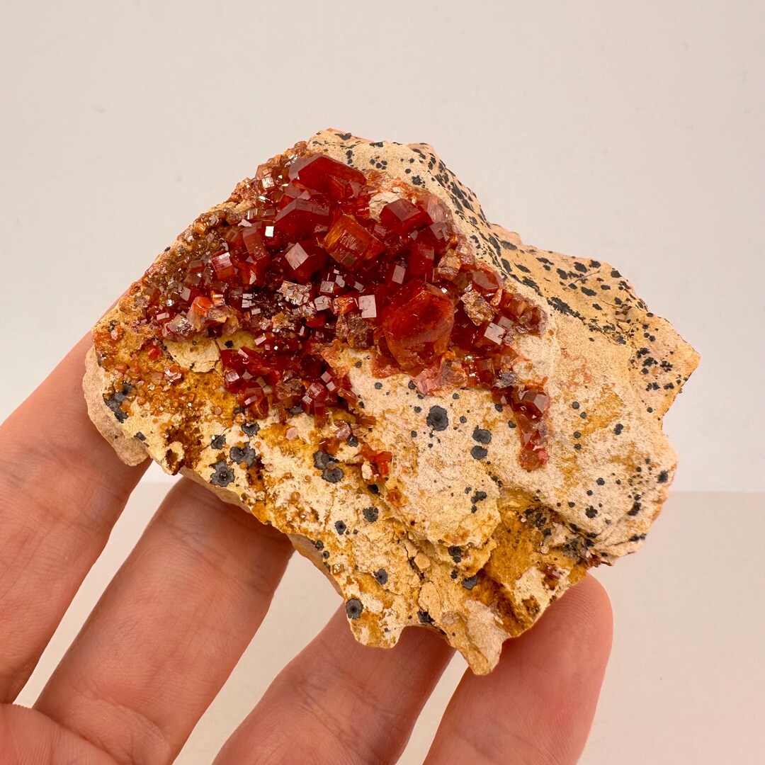Vanadinite Cluster With High-quality Crystals - Moroccan Mineral ...