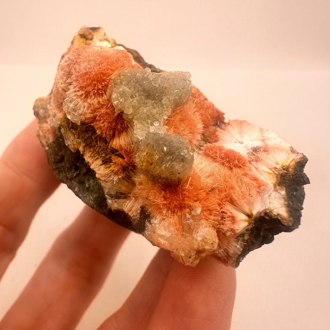 Orange Thomsonite With Mesolite & Apophyllite - Thomsonite Cluster ...