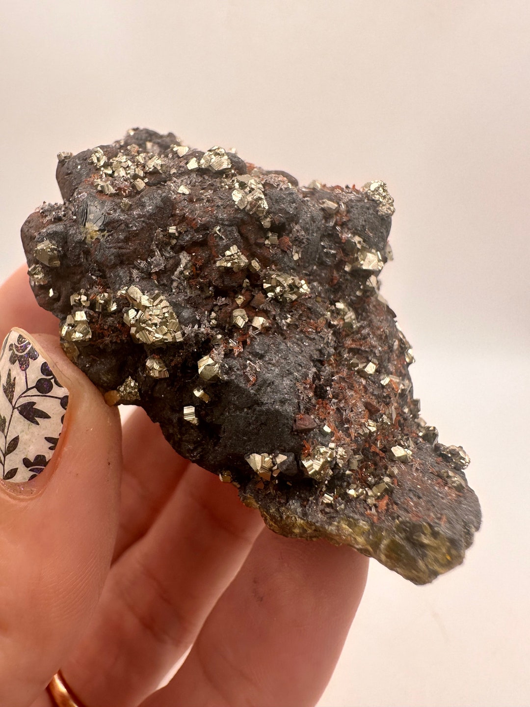 Golden Pyrite on Sphalerite With Red Hematite - so Cool & Pretty - From ...
