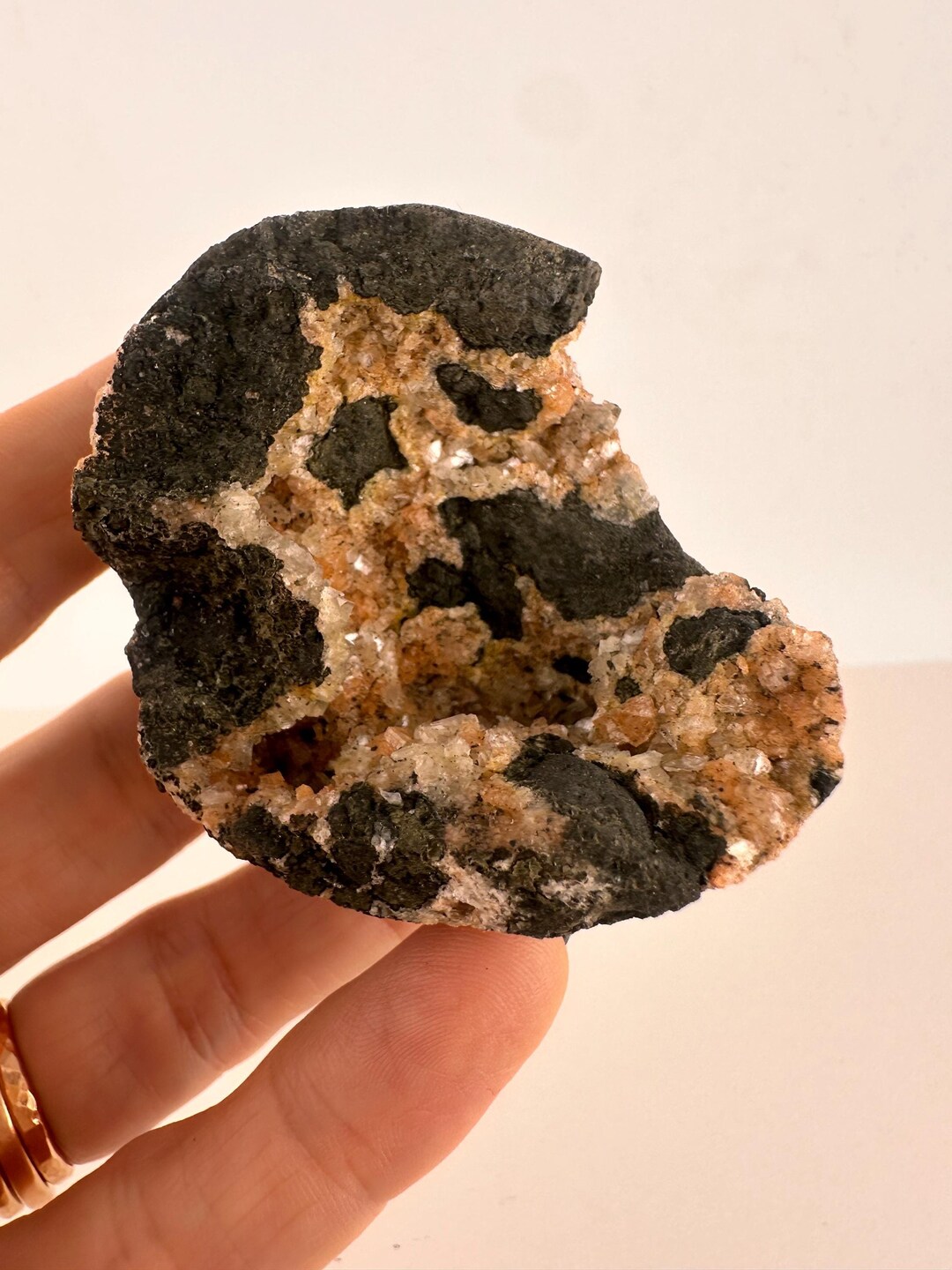 Rare Find! Chabazite With Stilbite Geode From the Deccan Traps ...