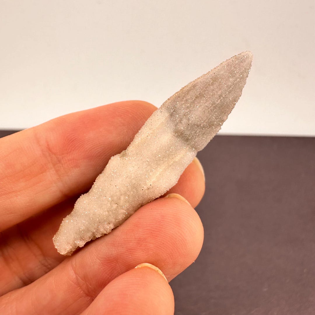 Unusual and Rare Pseudomorph! "snow Finger" Druzy Quartz After Dogtooth ...