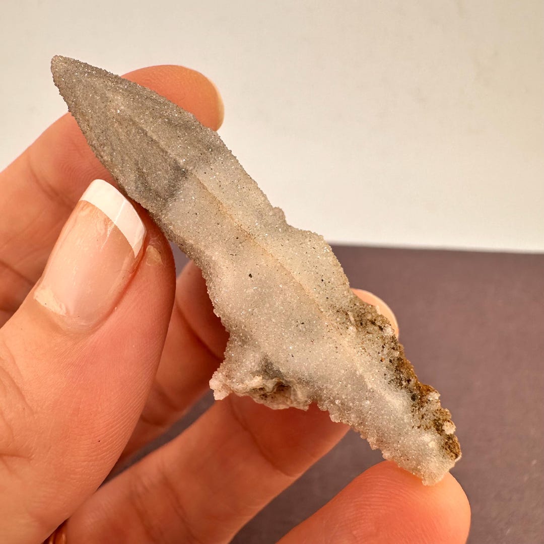 Unusual and Rare Pseudomorph snow Finger Druzy Quartz After Dogtooth ...