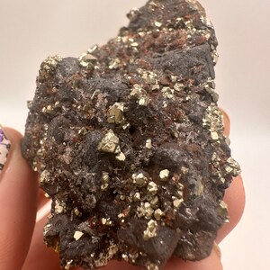 Golden Pyrite on Sphalerite With Red Hematite so Cool & Pretty From ...