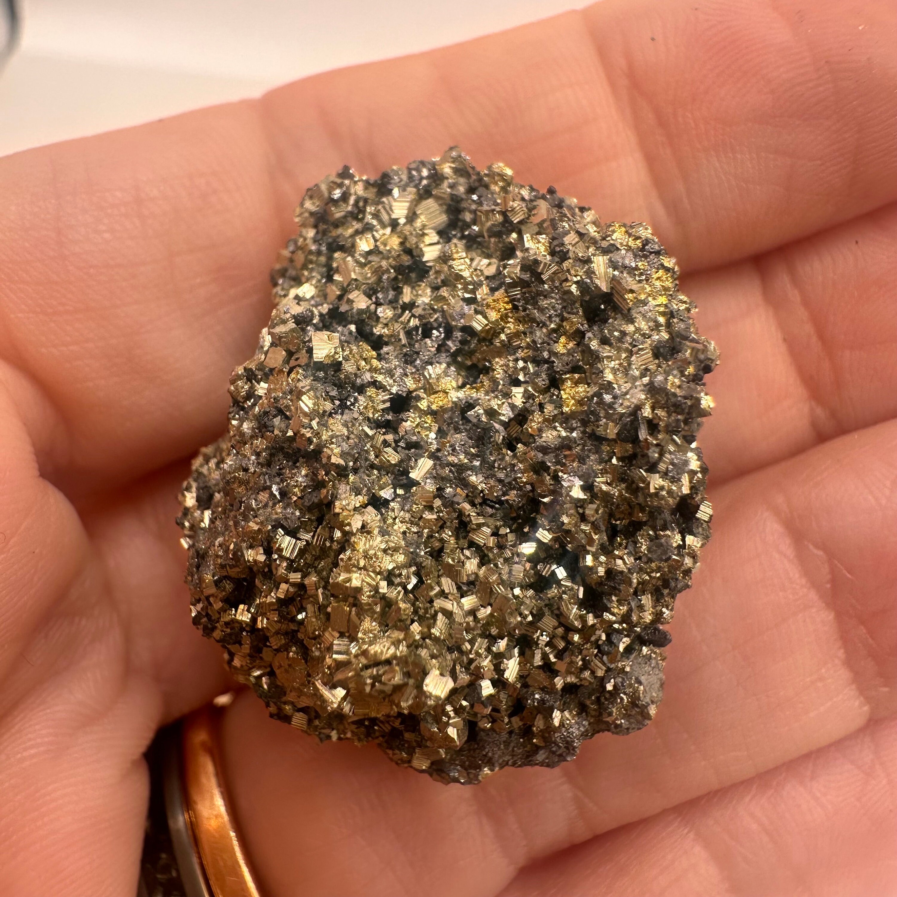 Pyrite, Galena, and Needle Quartz Cluster - Gold Pyrite From Bulgaria ...