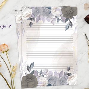 Printable Spring Florals Lined Journal Stationery Set for Kids ...