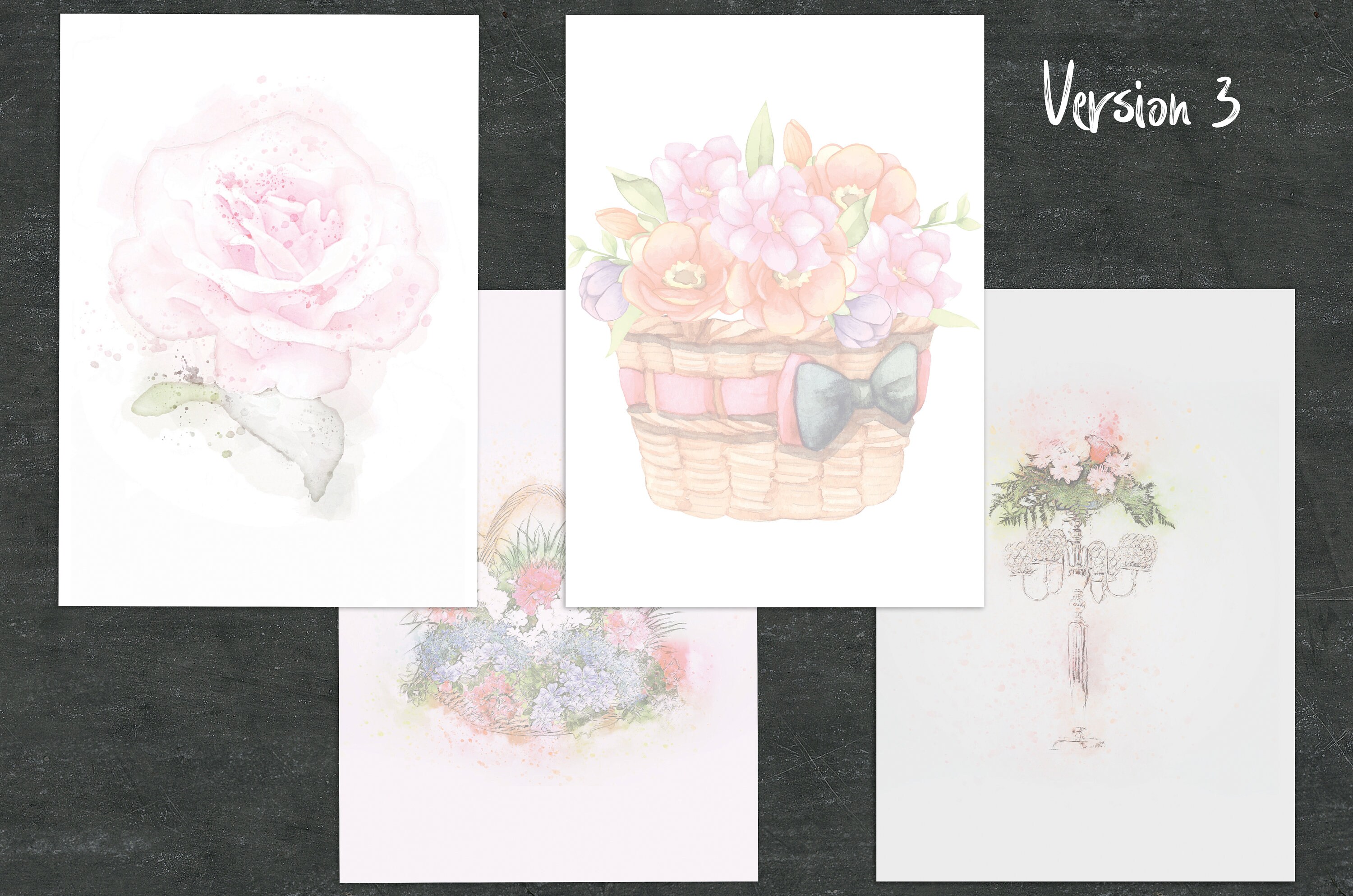Floral Letter Writing Printable Stationery Paper Set, Set of 8 Journal ...