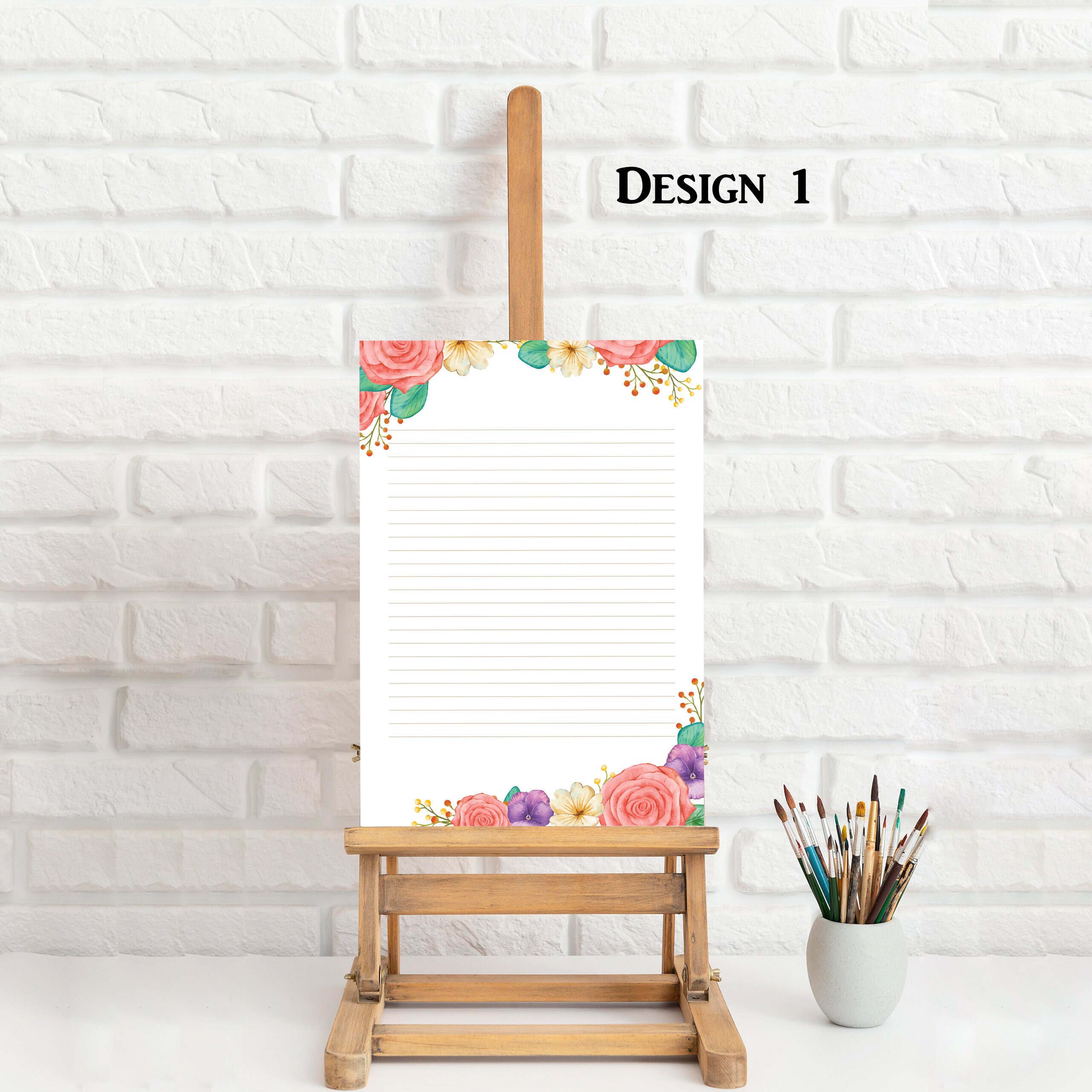Floral Blooms Letter Writing Printable Stationery Paper - Etsy
